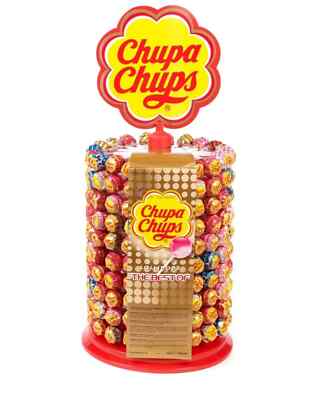 200 CHUPA CHUPS LOLLIES DISPLAY WHEEL STAND 200 ASSORTED LOLLIES ...