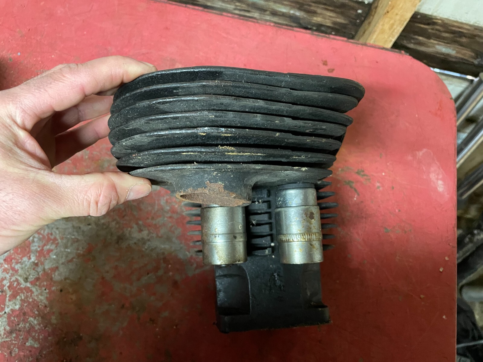 1946 Indian Chief Engine Cylinder with Piston and Rings Valves Pushrods ...