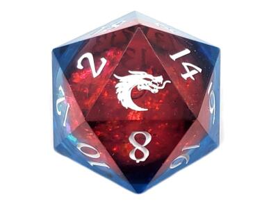 Old School Dice: Sharp Edged 22mm D20 - Liquid Infused - Space Fury | eBay