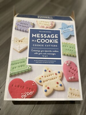Custom cookie cutters Message in a Cookie Williams Sonoma Heart Star ...