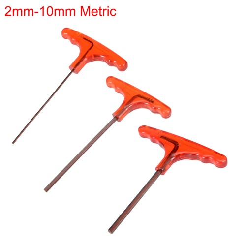 2mm-10mm Tip Metric S2 Alloy Steel T Handle Shape Hex Key Wrench ...