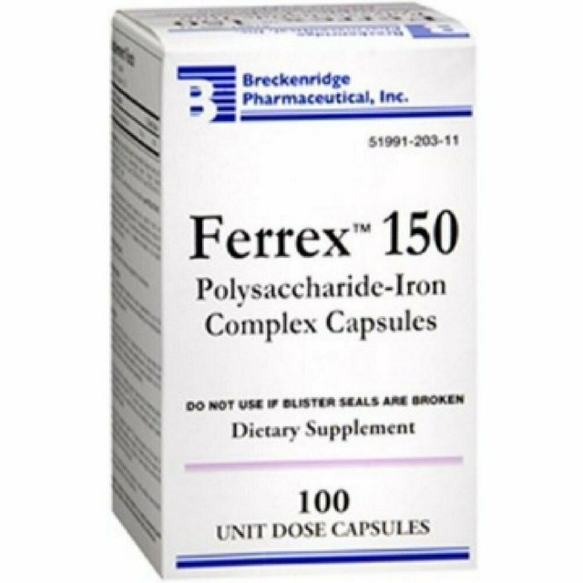 Iferex 150 Polysaccharide Iron Complex Capsules for Iron Deficiency ...