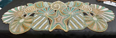 Pier 1 Beaded Shell Table Runner 16"x35" | eBay