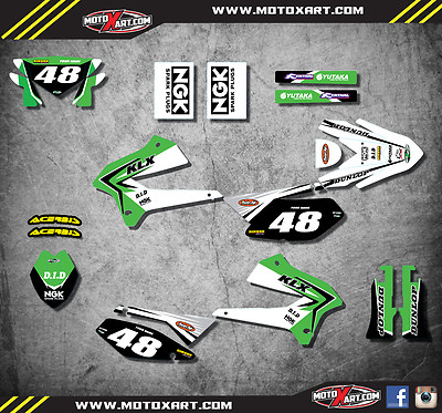 Kawasaki KLX 250 2008 - 2016 Full custom sticker kit REBOUND style ...