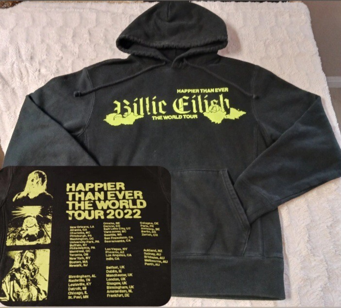 Billie Eilish Happier Than Ever Concert Tour 2022 Bla… - Gem