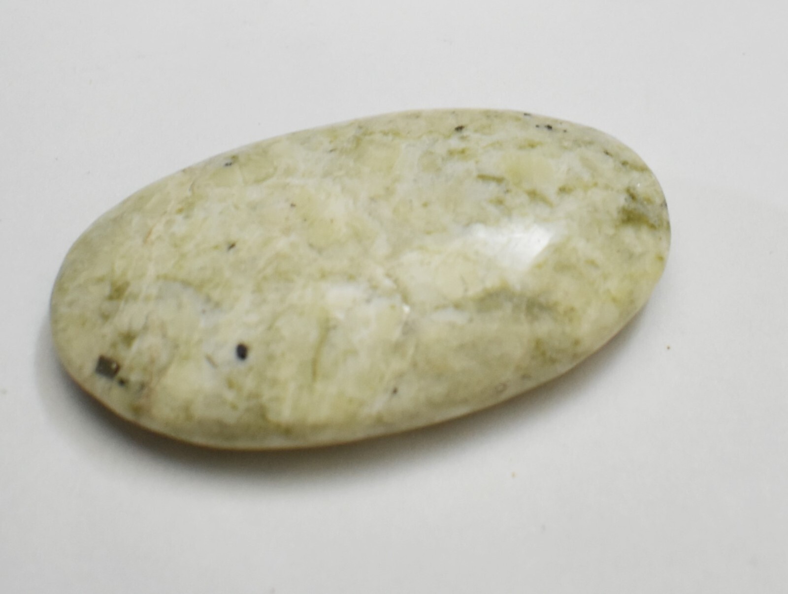 Olivine Green and Tan Crystal from North Carolina Hand Carved Polished ...
