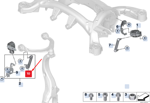 BMW X5 F15 Tige De Commande Droite 37146854864 6854864 NOUVEAU ORIGINE ...