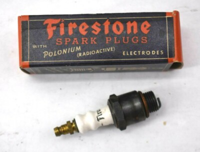 Firestone F-80 Polonium Radioactive 13/16" Hex Electrodes Spark Plug ...