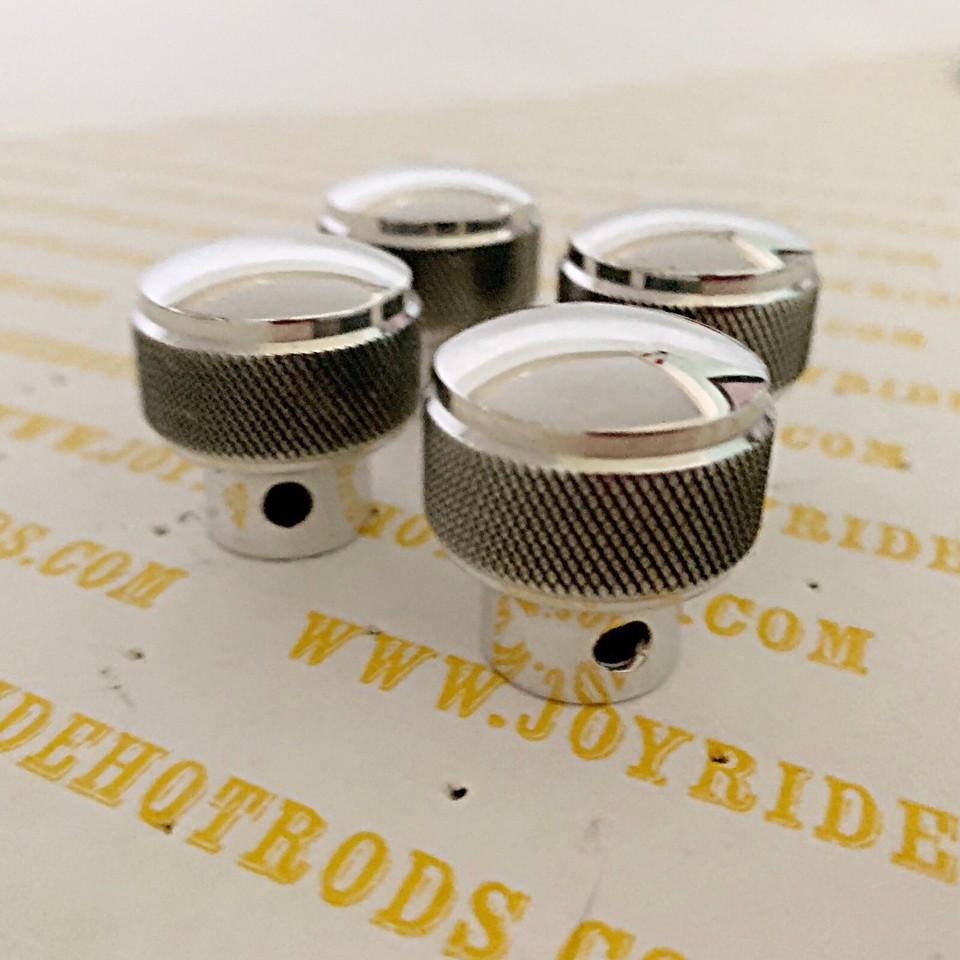 4 x Genuine 'Knurled' Style Dash Knobs by SoCal Speed Shop- Polished Aluminum | eBay