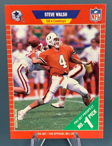 1989 NFL Pro Set Steve Walsh Rookie Card #491 Cowboys Football Collectible | eBay