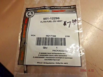 MTD TROY BILT CUB CADET CRAFTSMAN 951-12296 FUEL FILTER GENUINE OEM | eBay