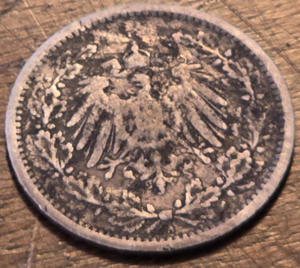 German Half Mark SILVER Coin World War 1 RARE Authentic Coin Great ...