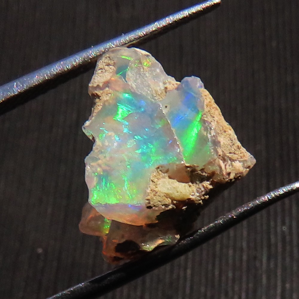 Natural Ethiopian Opal Rough Play of Color opal rough 3.55 CT 10x14x9 ...