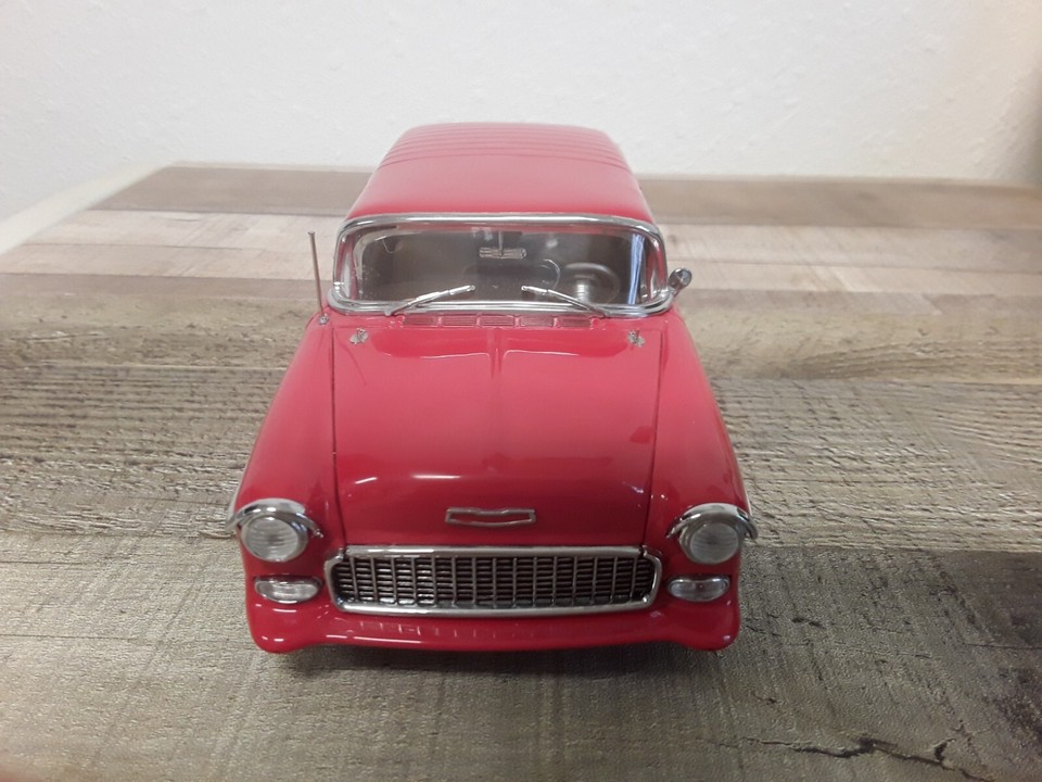 Danbury Mint TORCH RED 1955 CHEVY Chevrolet NOMAD STREET MACHINE 1/24 ...