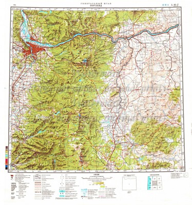 Soviet Russian Topographic Map PORTLAND, OREGON USA 1:500K Ed.1982 ...