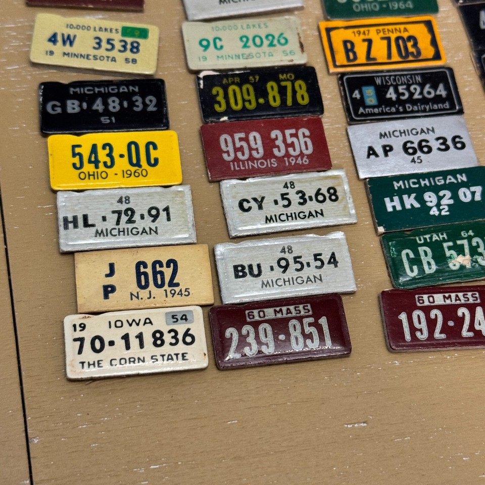 Lot of 32 DAV Tags Mini License Plate Key Chain Tags Parts/Inserts | eBay