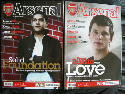 LOT 2 MAGAZINES FOOTBALL : ARSENAL OFFICIAL MAGAZINE : MARCH & APRIL ...
