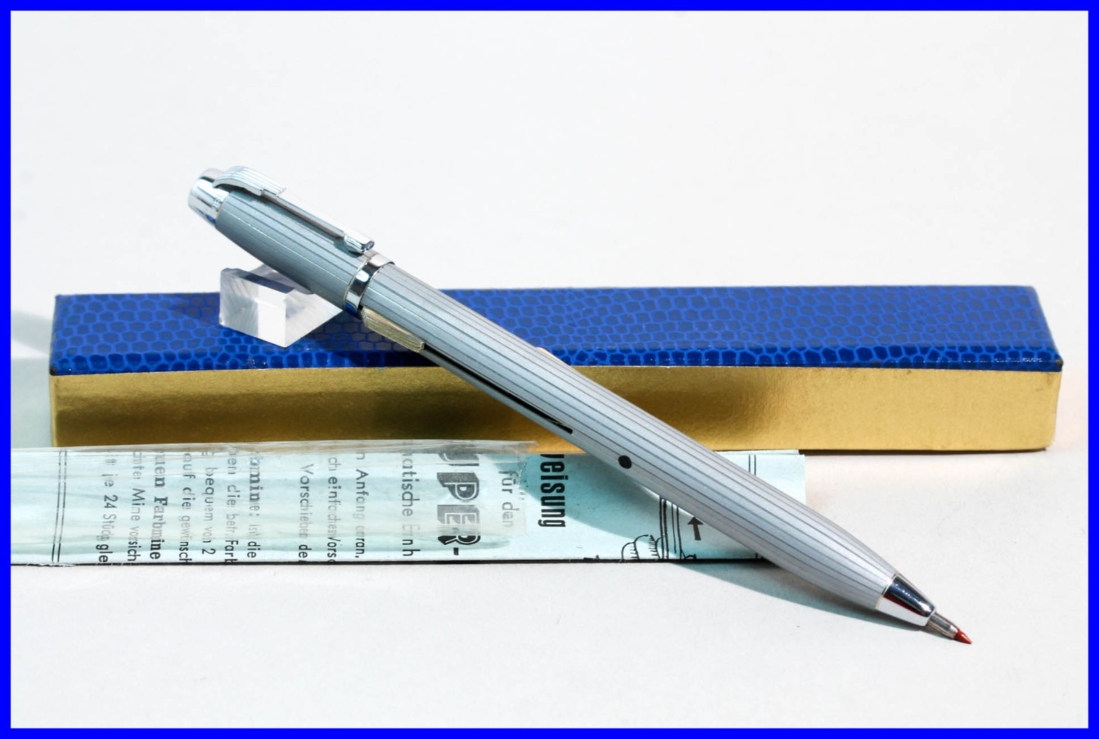 FEND SUPER NORMA 2 COLOR matt chromed PENCIL pocket size 1950s NOS box ...