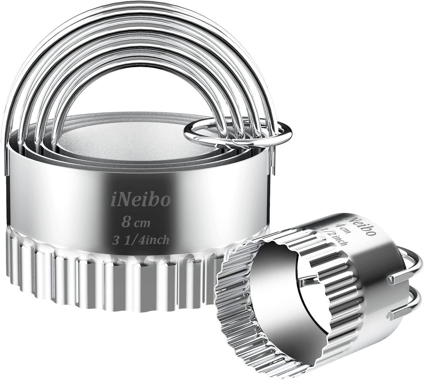 Biscuit Cutter Set round Cookies Cutter Handle Stainless Steel Baking ...