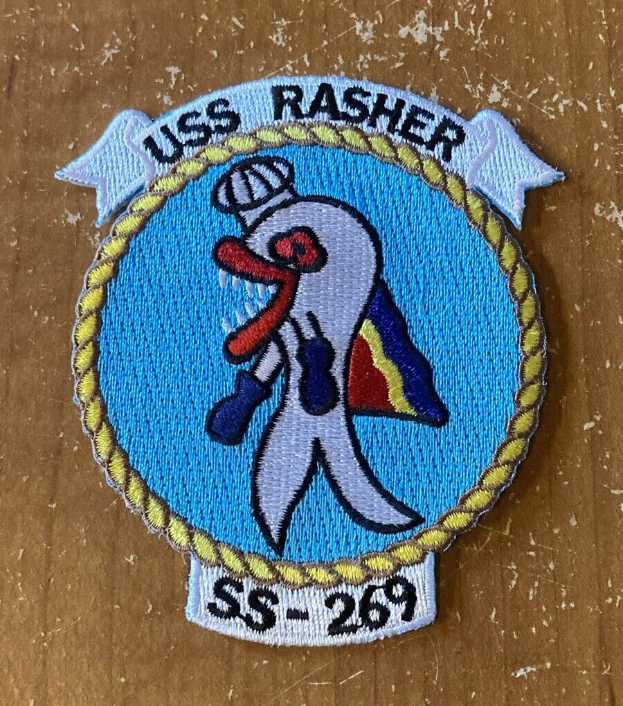 Vintage 3" Patch Military USN Navy Submarine USS Rasher (SS-269) Unused ...