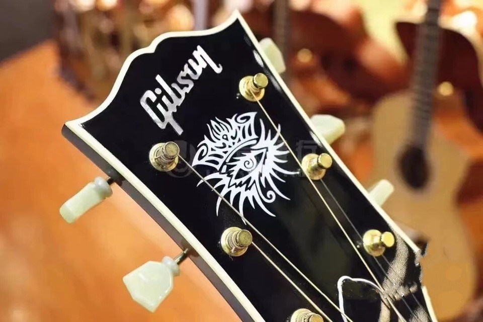 2Pcs GIBSON LES PAUL Electric Guitar UV Transfer Headstock Vinyl Decals ...