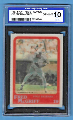 1987 Sportflics Rookies Fred McGriff Blue Jays #12 Rookie ISA 10 ...