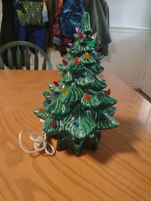 Holland Mold Christmas Tree Ceramic 1980 Vintage RARE 13" with lights ...