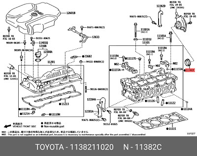 Genuine OE Cover Assembly Crankshaft Assembly 1138211020 for Toyota ...