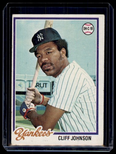 1978 TOPPS CLIFF JOHNSON NEW YORK YANKEES #309 | eBay