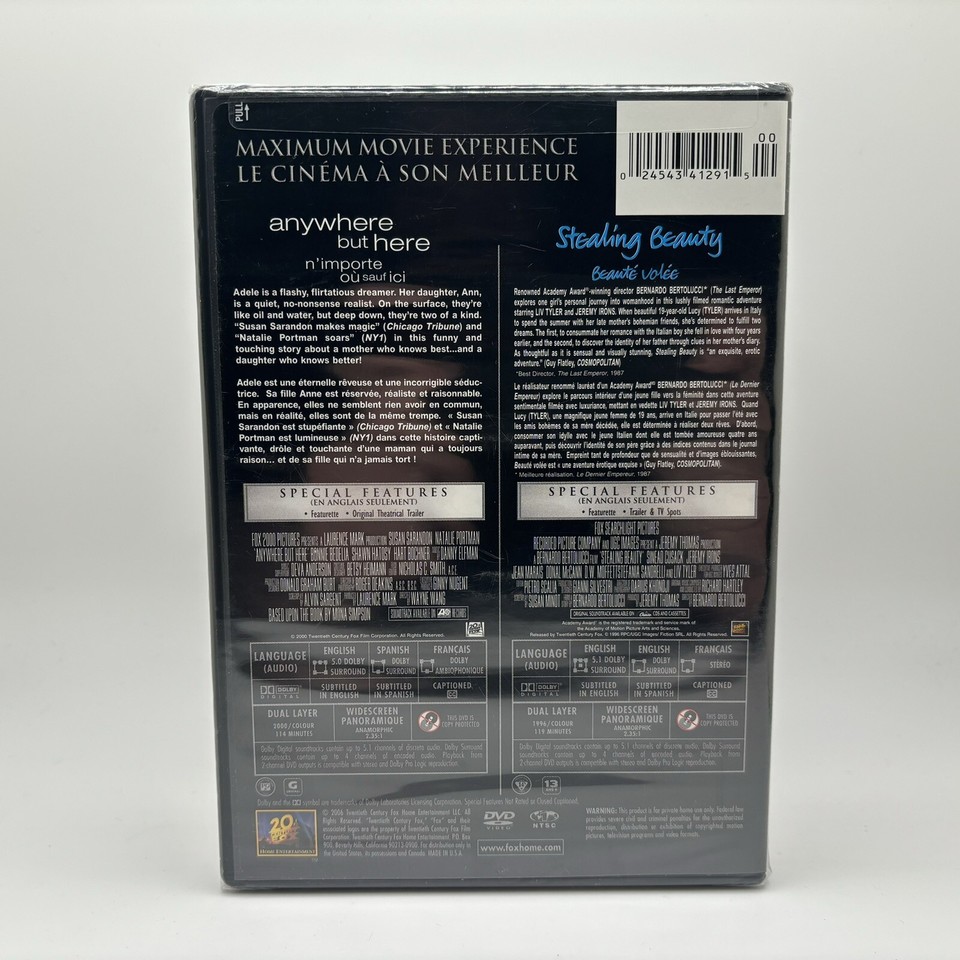 *SEALED* Anywhere But Here / Stealing Beauty Double Feature 2-DVD Set ...