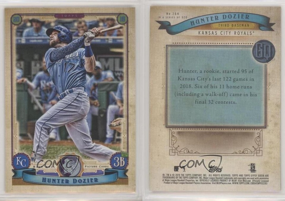 2019 Topps Gypsy Queen GQ Logo Swap Hunter Dozier #254 4l3 | eBay UK