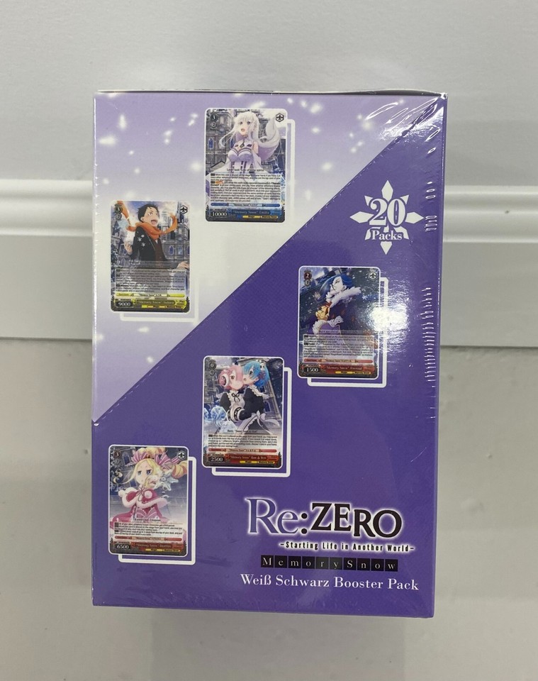 English Weiss Schwarz Re:ZERO Memory Snow Booster Box (SEALED) | eBay