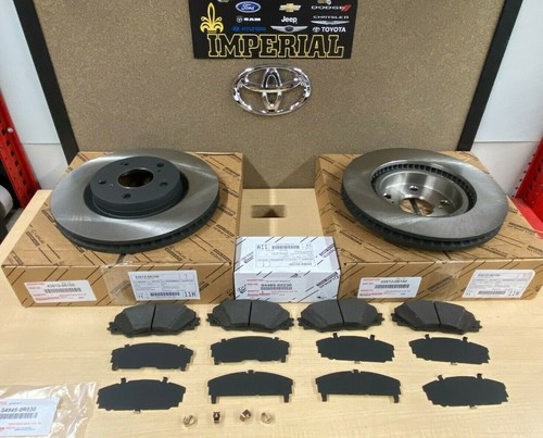 2013-18 RAV4 XLE LTD NEW FRONT GENUINE TOYOTA BRAKE KIT OEM ROTORS PADS ...