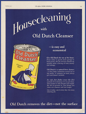 Vintage 1922 OLD DUTCH Cleanser Powder Polish Housecleaning 1920's ...