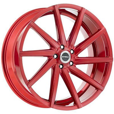 22 inch 22x9 Strada SEGA CANDY RED wheels rims 5x115 +15 | eBay