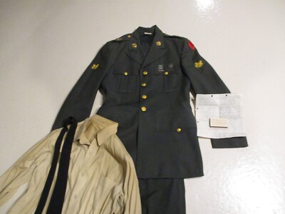 Vintage 1963 US Army Uniform 705th Maint Battalion Vietnam Era NAMED w ...