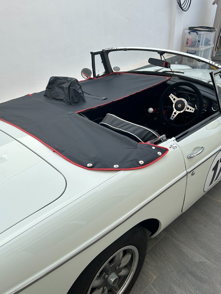 MGB Roadster , Full 3 in 1 Tonneau cover with headrests ALL years RED ...