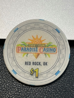 $1 PARADISE CASINO CASINO TOKEN CASINO CHIP POKER CHIP RED ROCK ...