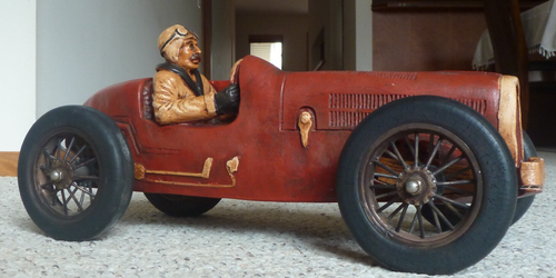 Large Resin Racing Roadster Car / Driver, 20" | eBay