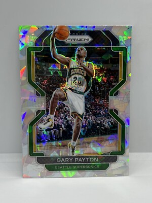 2021–22 Prizm Basketball Gary Payton SILVER Cracked ICE #257 Panini ...