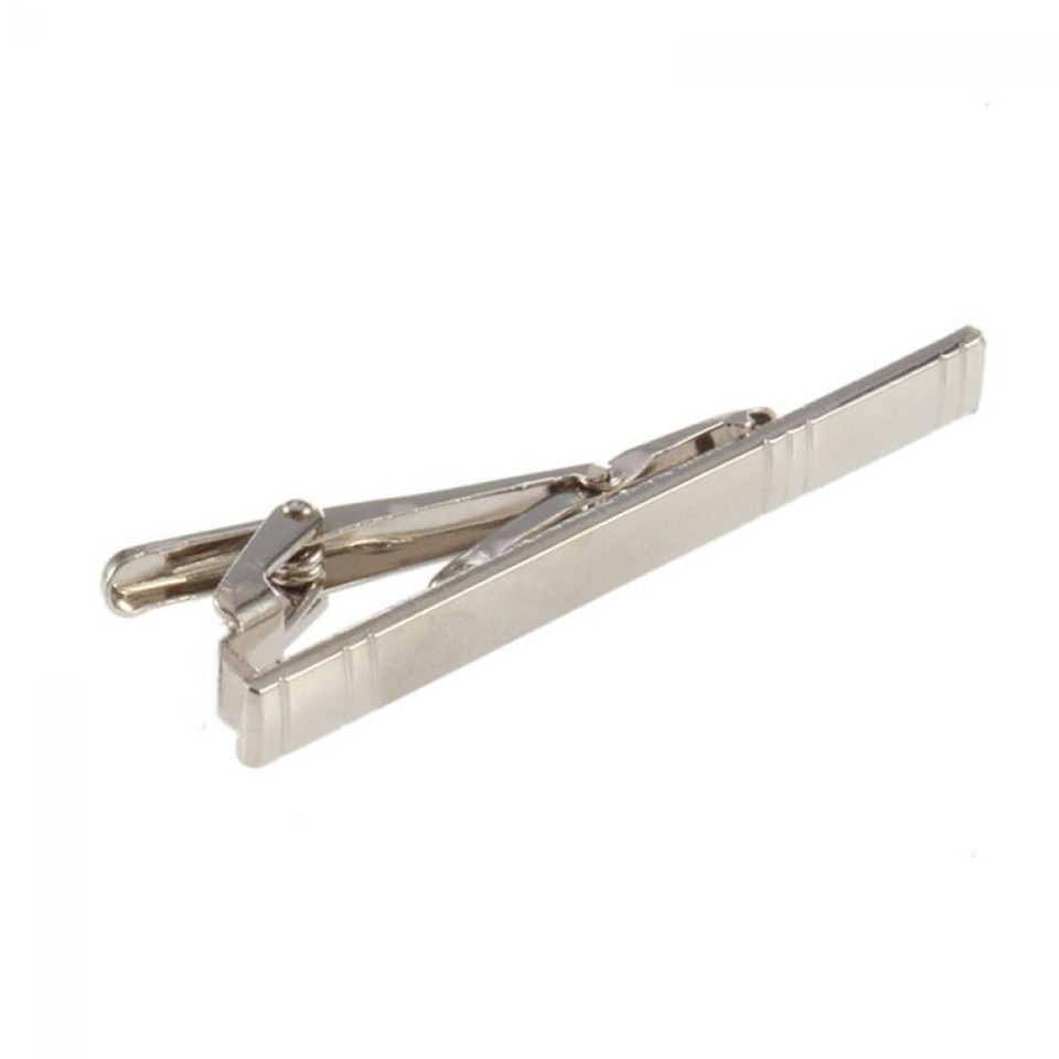 Fashion Metal Bar Clasp Silver Necktie Clips Tie Pins | eBay
