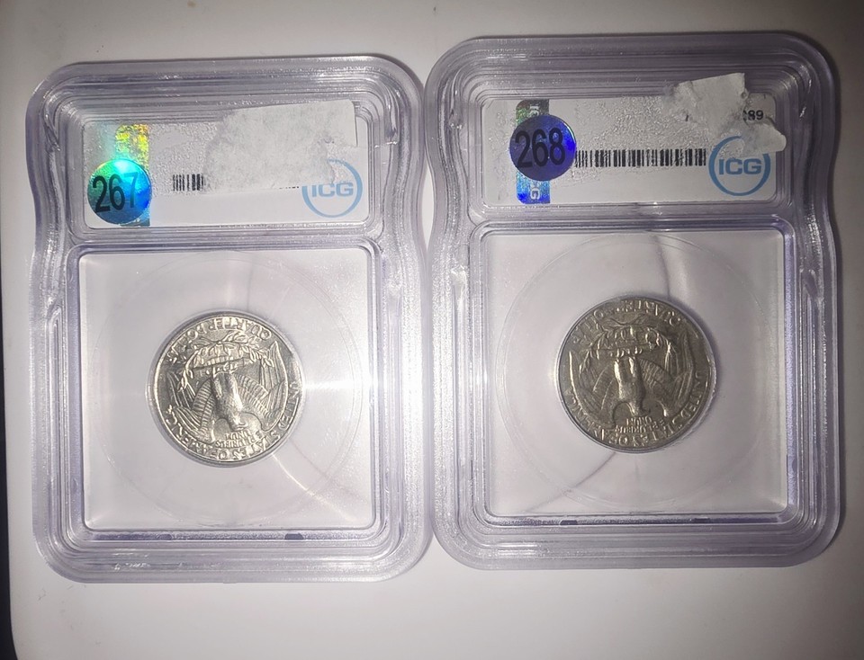 Washington Error Quarter Clipped Planchet New Jersey Hoard ICG Coin ...