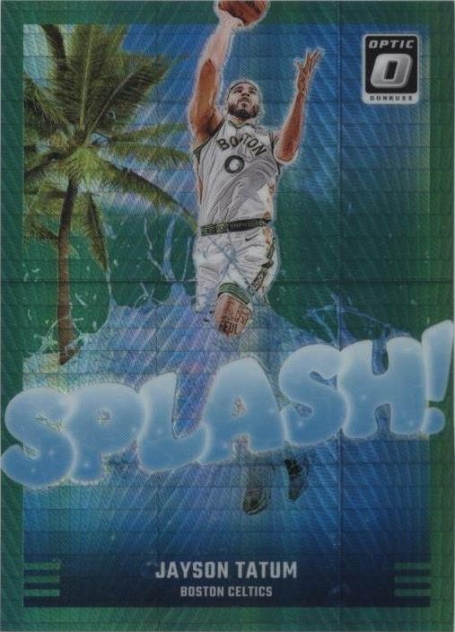 2024-25 Panini Donruss Optic - Splash! Jayson Tatum #11 Green Hyper ...