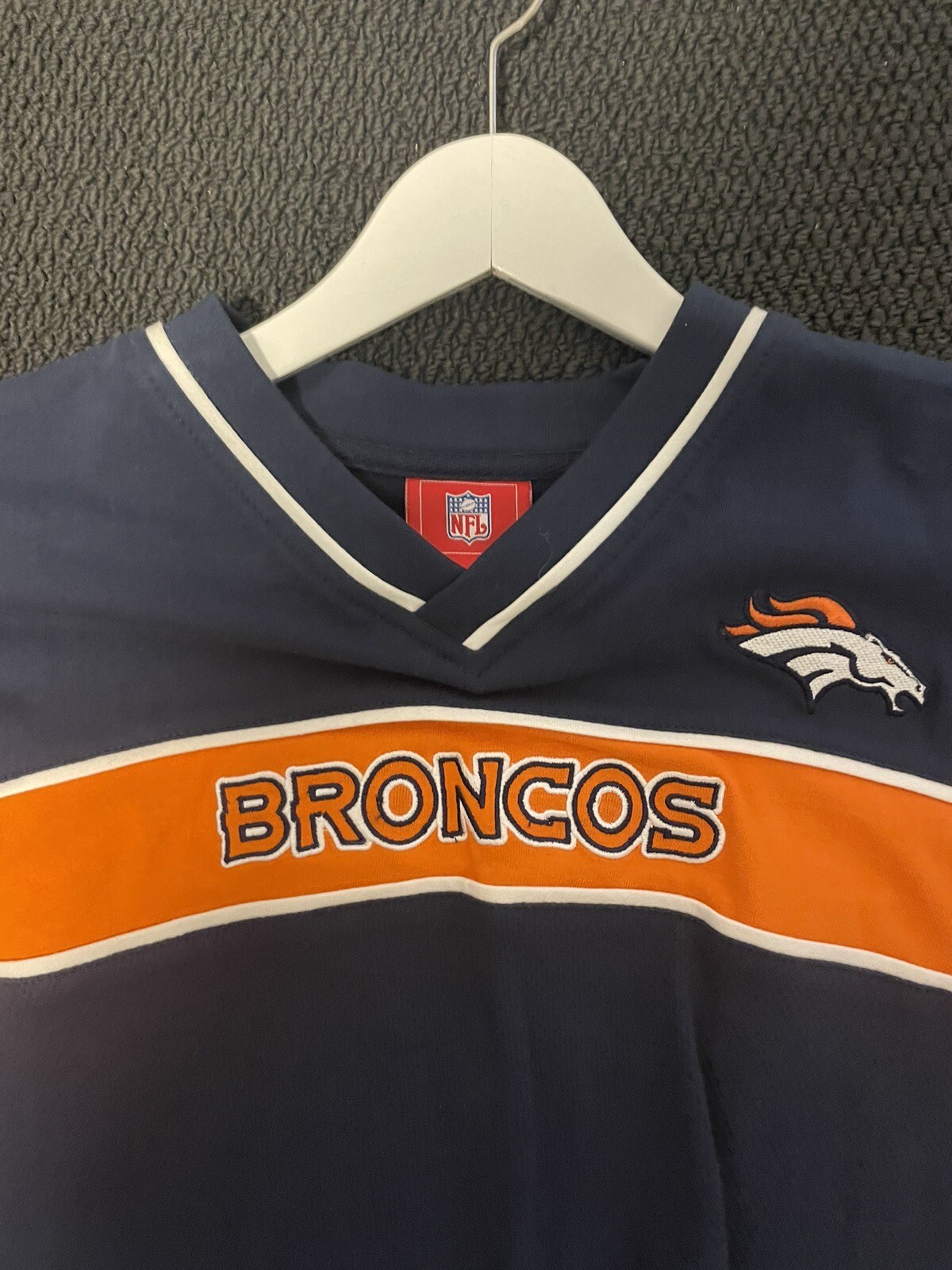 Vintage Denver Broncos Shirt Mens Size XL Short Sleeve T-Shirt Blue ...