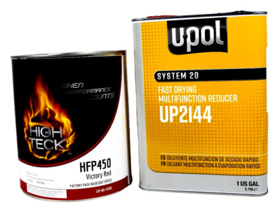 Victory Red Basecoat Gallon GM WA9260 HIGH TECK HFP450 & Fast Reducer ...