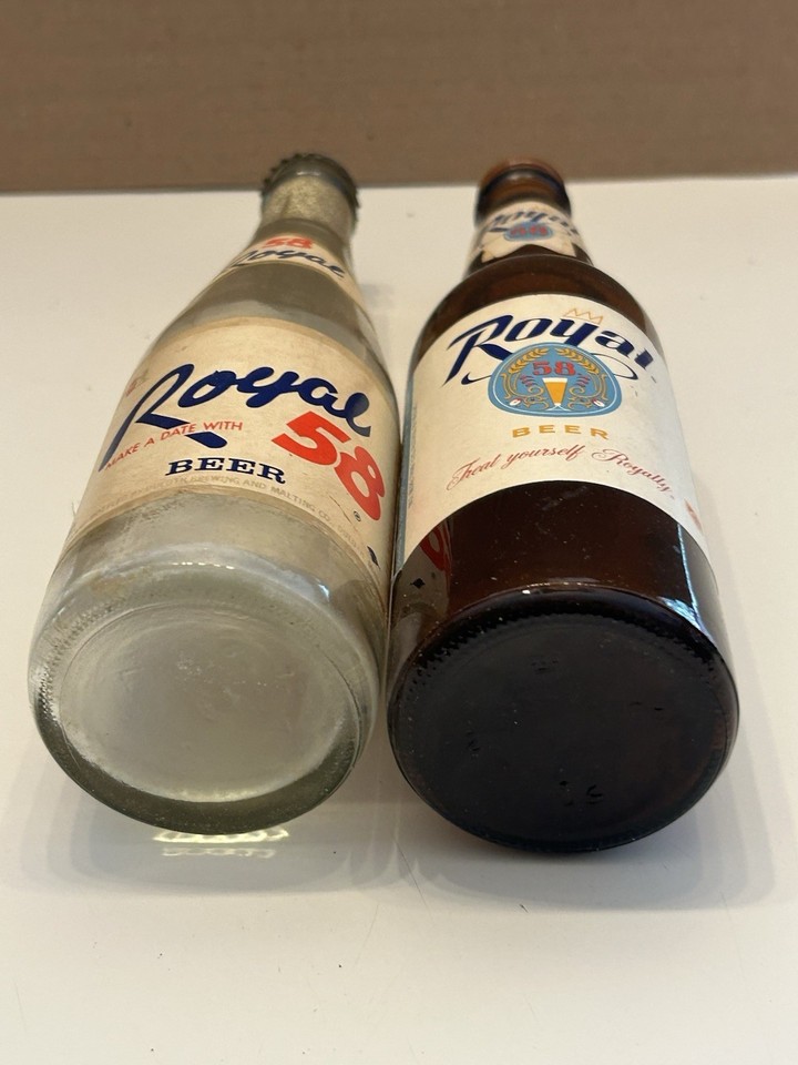 2 Vintage Royal 58 Beer Bottle - Duluth MN Paper Label - Very Nice | eBay