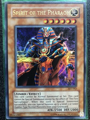 Yu-Gi-Oh AST-062 Spirit of the Pharaoh Ultra Rare EXCELLENT CONDITION ...
