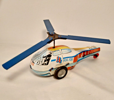 Police Helicopter Vintage RXL 128 TOY N4 LEMEZARU GYAR, ti toy Friction ...