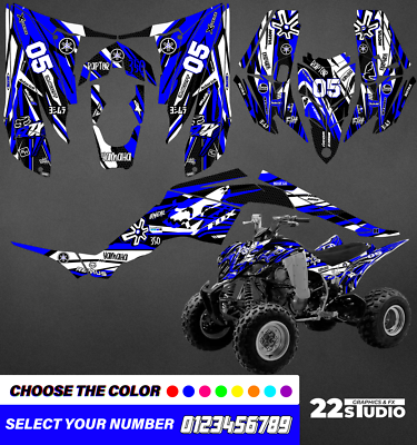 Yamaha Raptor 350 graphics kit 2004 2006 2009 to 2014 decals stickers ...