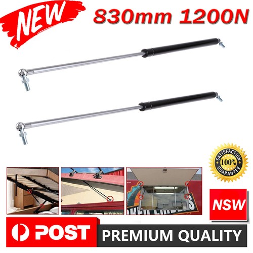 2x 830mm 1200N Gas Struts Caravan Canopy Trailer Truck Toolbox 10mm ...